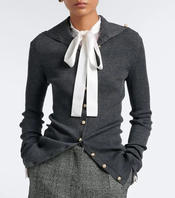 Dolce & Gabbana Bow-detail Silk Chiffon Blouse