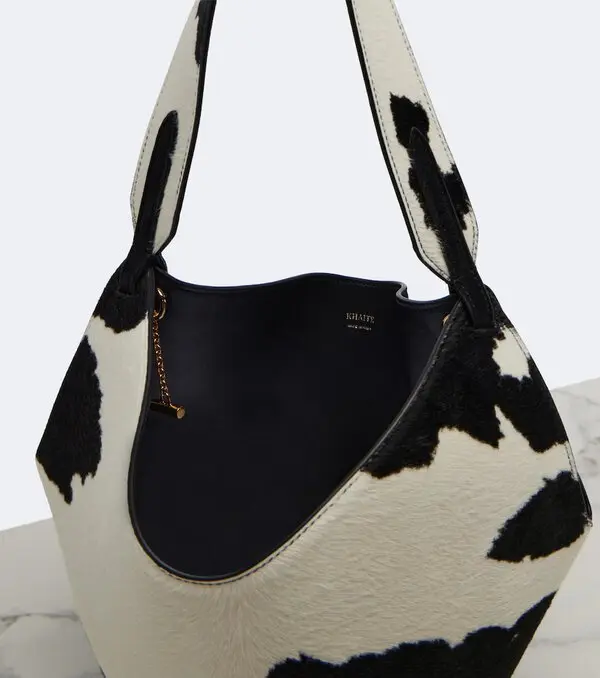 Khaite Lotus Mini Calf Hair And Suede Tote Bag - Multicoloured