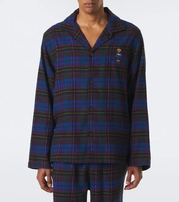 Polo Ralph Lauren Polo Bear Plaid Cotton Flannel Pajamas