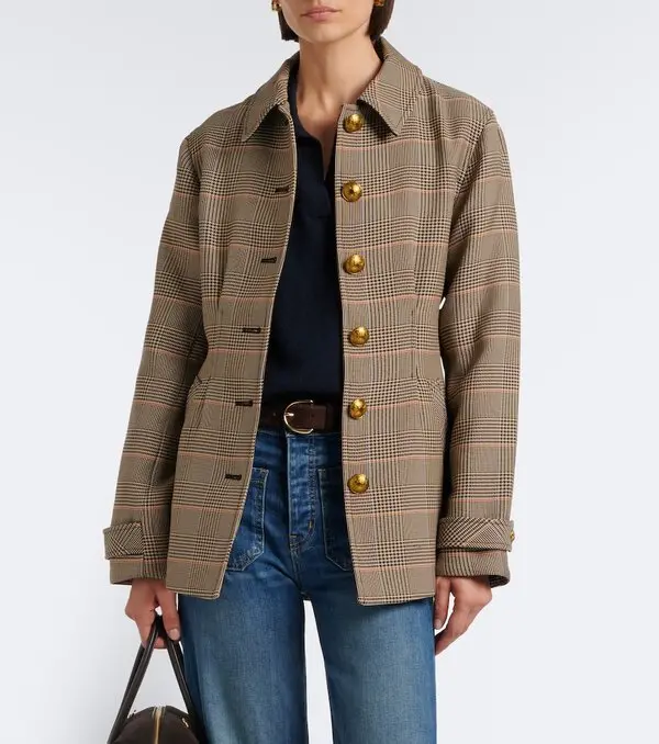 Veronica Beard Severine Prince Of Wales Check Jacket
