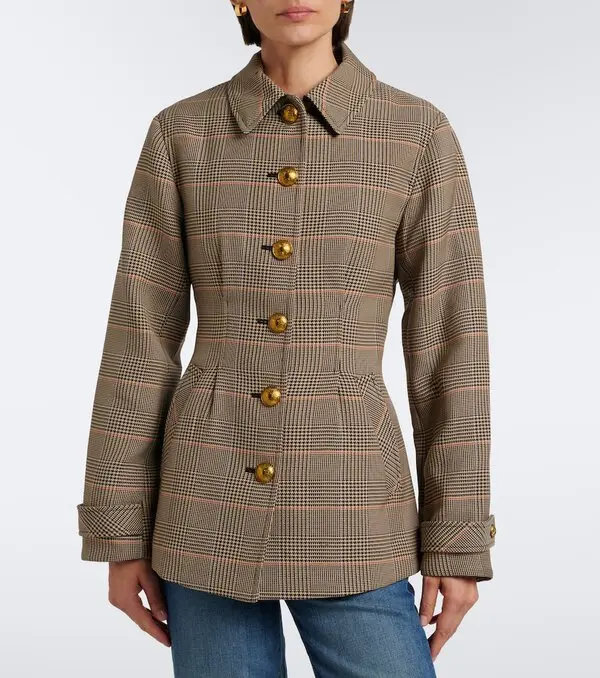 Veronica Beard Severine Prince Of Wales Check Jacket