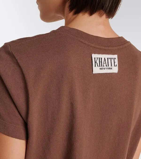Khaite Emmylou Knitted Cotton T-shirt