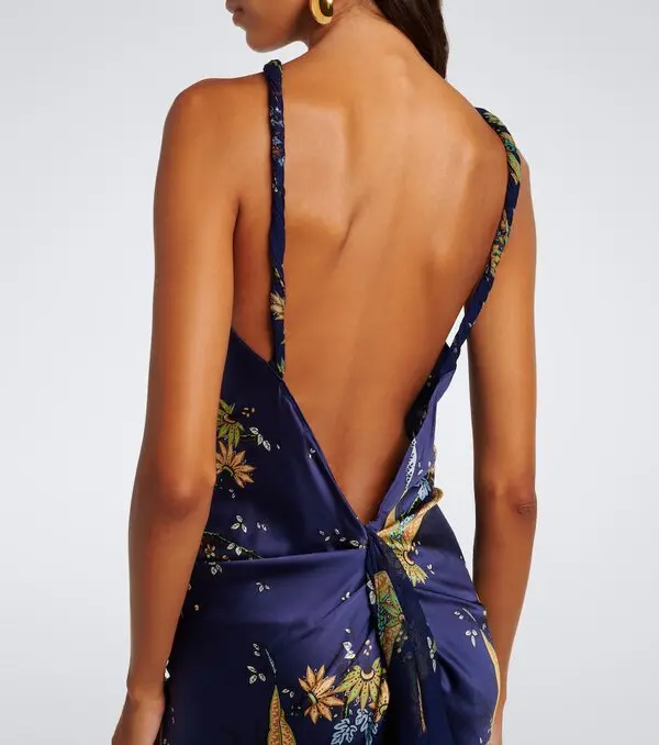 Staud Charli Printed Silk-blend Maxi Dress