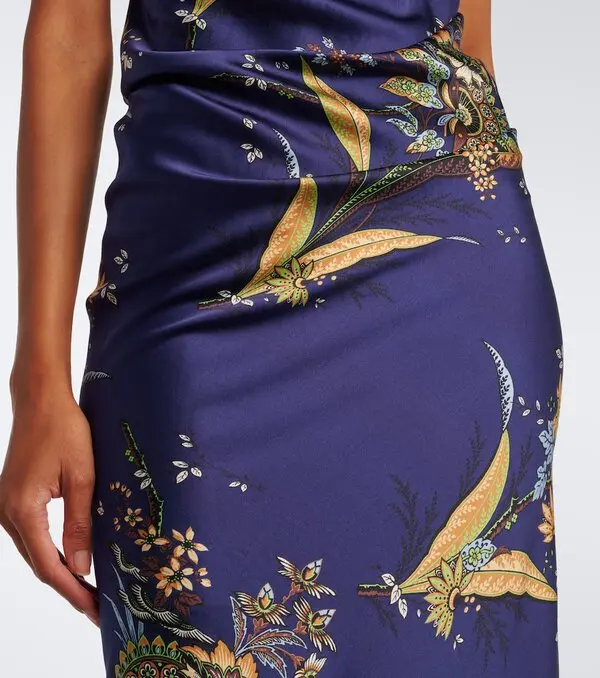 Staud Charli Printed Silk-blend Maxi Dress