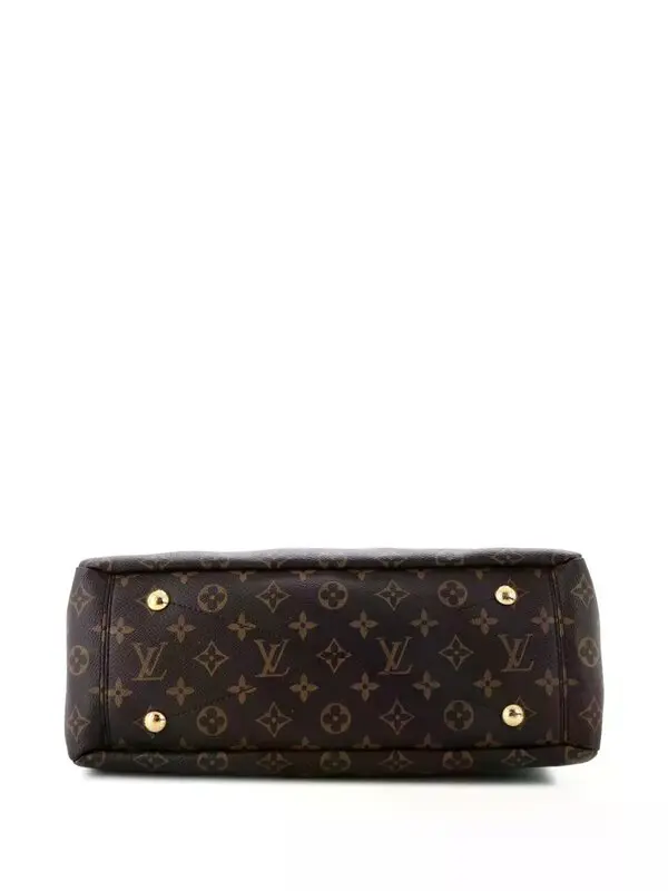 LOUIS VUITTON Pallas Tote Monogram Canvas With Leather Shoulder Bag - Brown