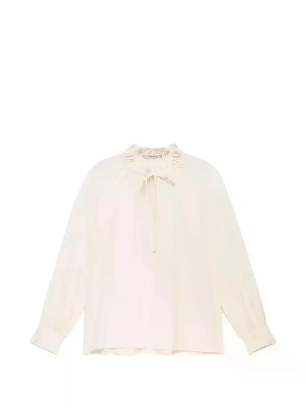 Malìparmi Ruffled Silk-blend Shirt