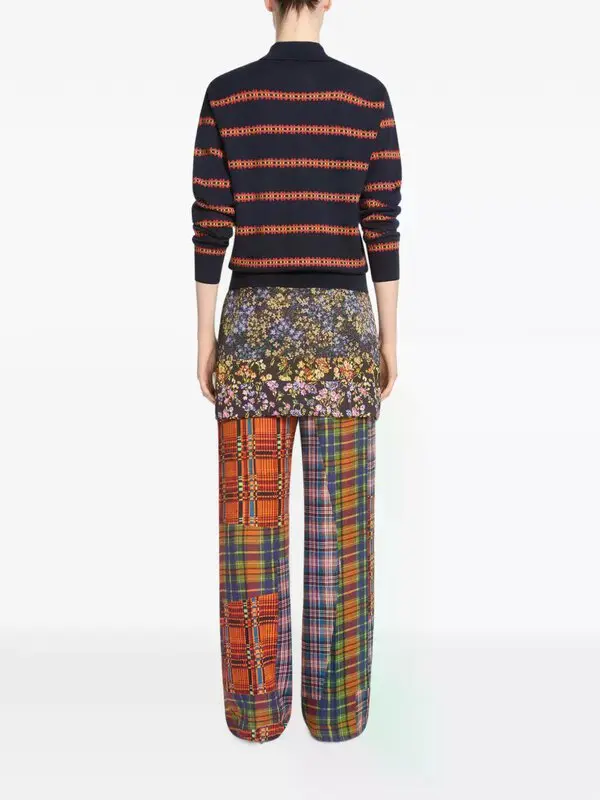 Dries Van Noten Striped Wool Polo