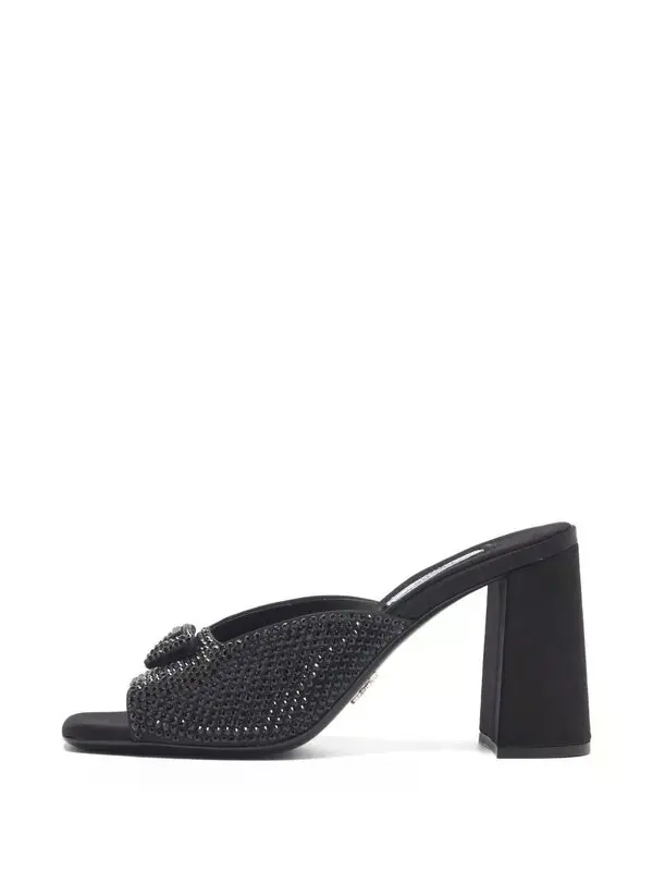 Prada Crystal-embellished Sandals - Black