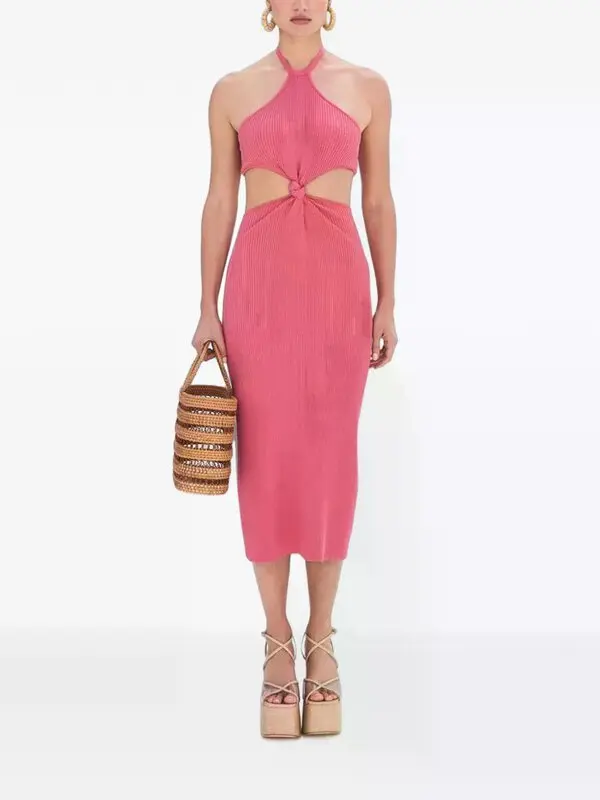 Cult Gaia Cameron Cut-out Knit Midi Dress - Pink