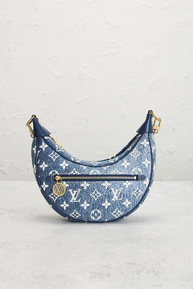 LOUIS VUITTON Monogram Denim Loop Shoulder Bag - Blue