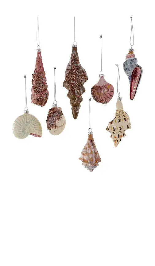 CODY FOSTER & CO Beachcomber Ornament Set Of 8 - Multi