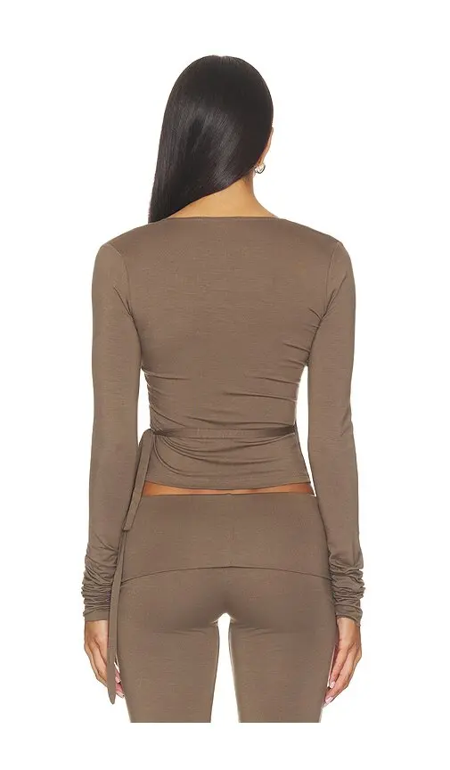 Eterne Soft Jersey Wrap Top In . Also