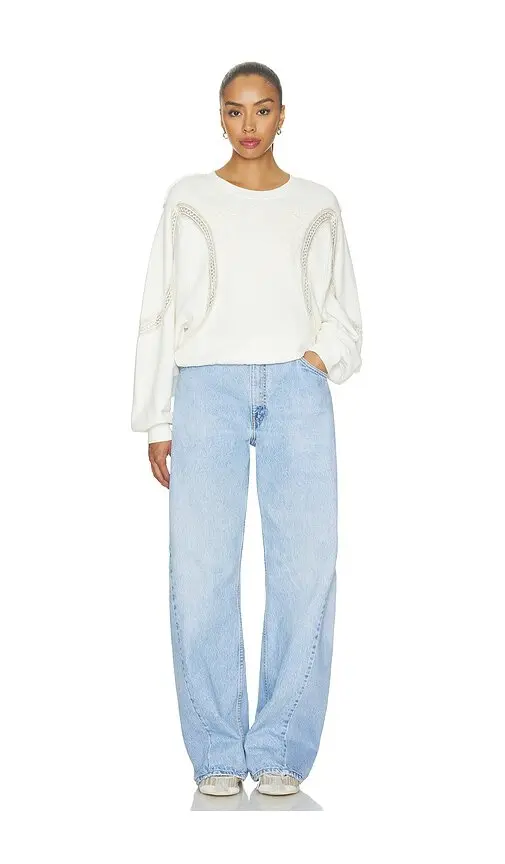 Free People Love Lace Sweatshirt In . Also