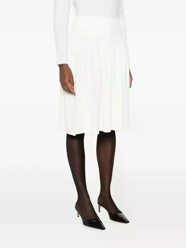 TOTEME Ribbed-waistband Midi A-line Skirt