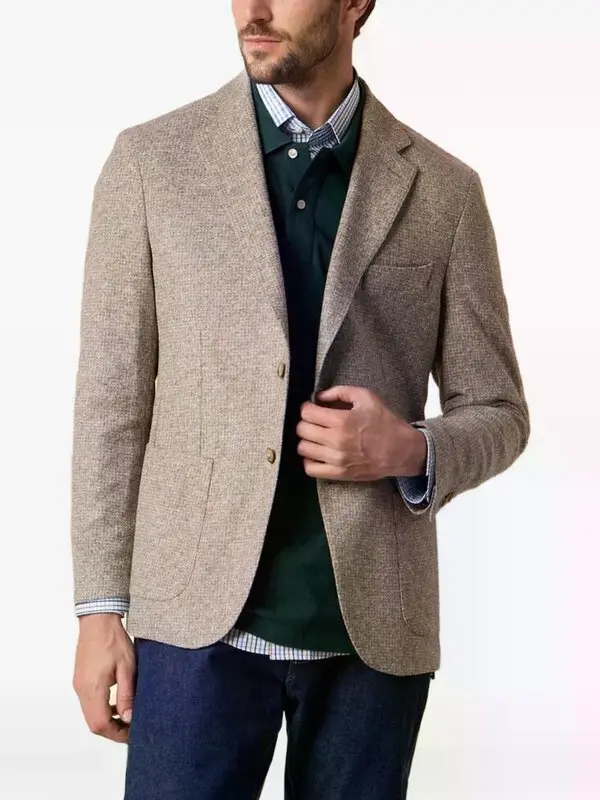 Brooks Brothers Houndstooth Jersey Blazer