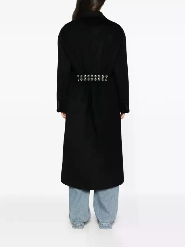 Sandro Stud-embellished Double-breasted Coat