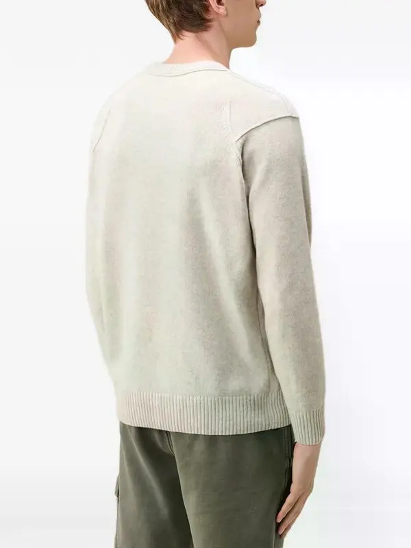 C.P. COMPANY Lambswool Lens Crewneck Contrast Sweater