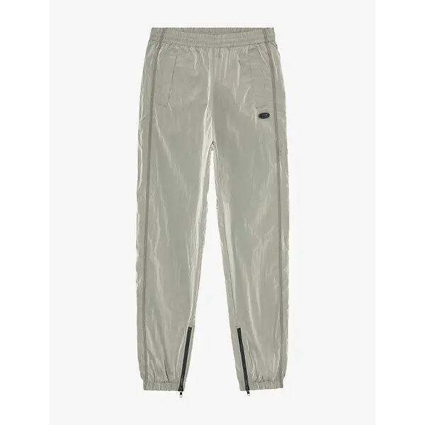 DIESEL® Logo-patch Crinkle Nylon Trousers