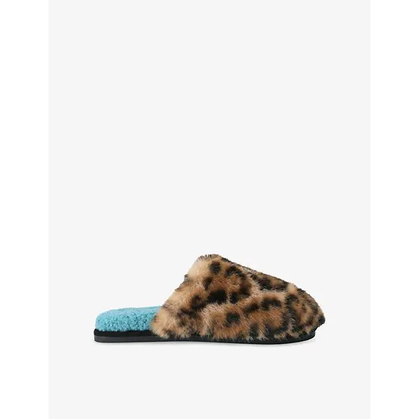 Kurt Geiger Kensington Faux-fur Slippers - Brown/oth