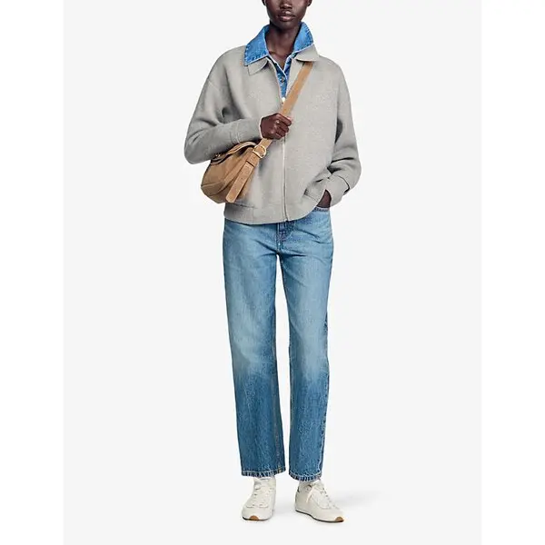 Sandro Two-in-one Wool And Cashmere-blend Cardigan