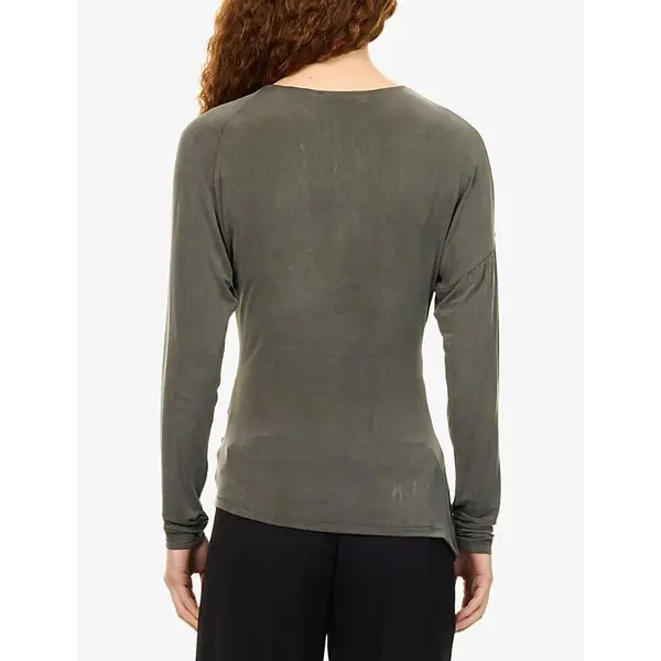 PEACHY DEN Kylie Long-sleeve Woven Top
