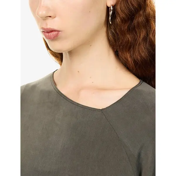 PEACHY DEN Kylie Long-sleeve Woven Top
