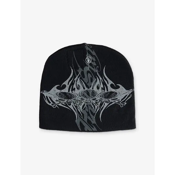HELLSTAR Tribal Skullz 2 Cotton Beanie