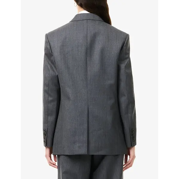 Junya Watanabe Double-breasted Peak-lapel Wool Blazer