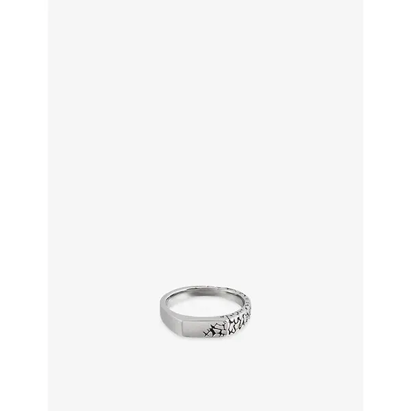 CLOCKS AND COLOURS Scorched Earth Stainless Steel Ring - Silver