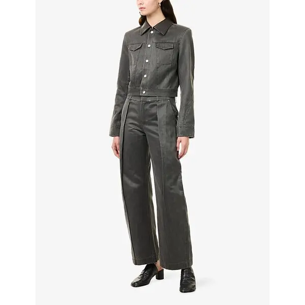 OUDE WAAG Retro Wide-leg Denim Trousers