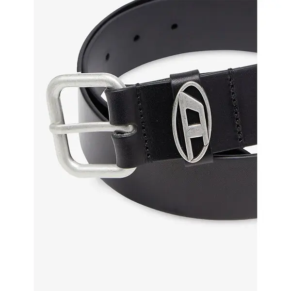 DIESEL® Oval-d Loop Matte Leather Belt