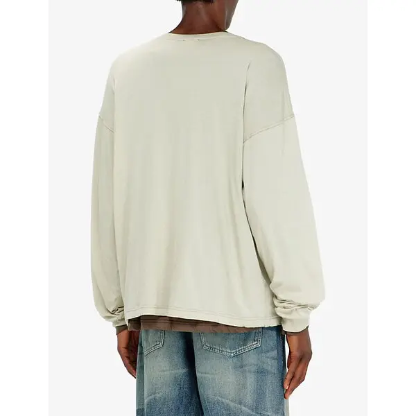 DIESEL® Pheonix-graphic Long-sleeve Cotton T-shirt