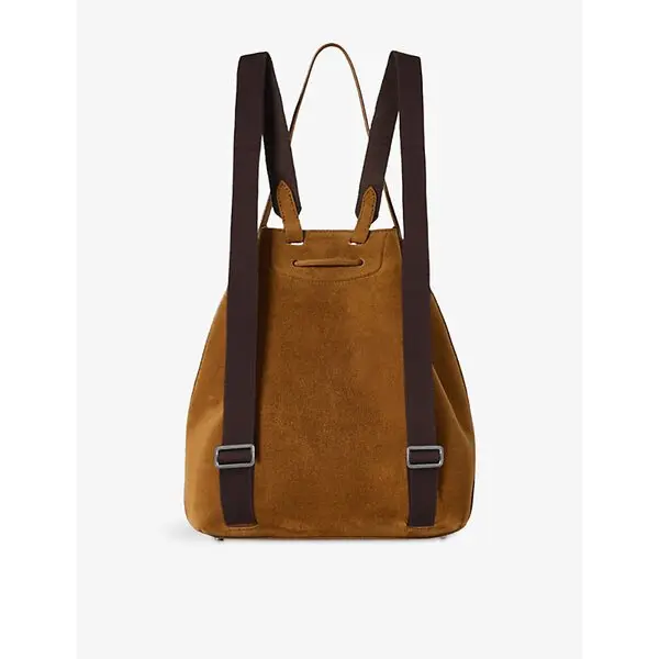 THE ROW 9 Drawstring Suede Backpack