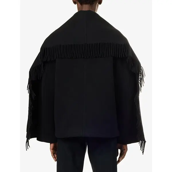 TOTEME Fringed Scarf Wool Jacket