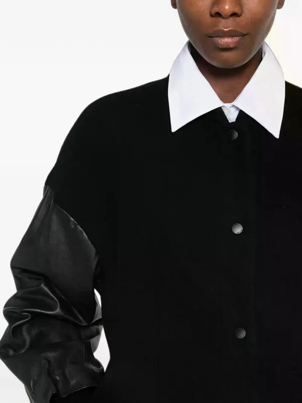 TOTEME Leather-sleeve Bomber Jacket
