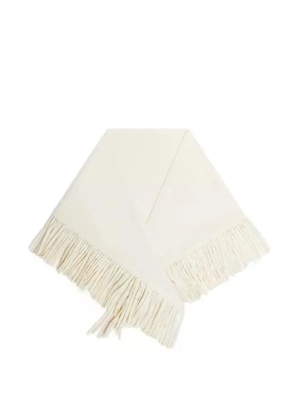 Sandro Fringed Wool Triangle Scarf