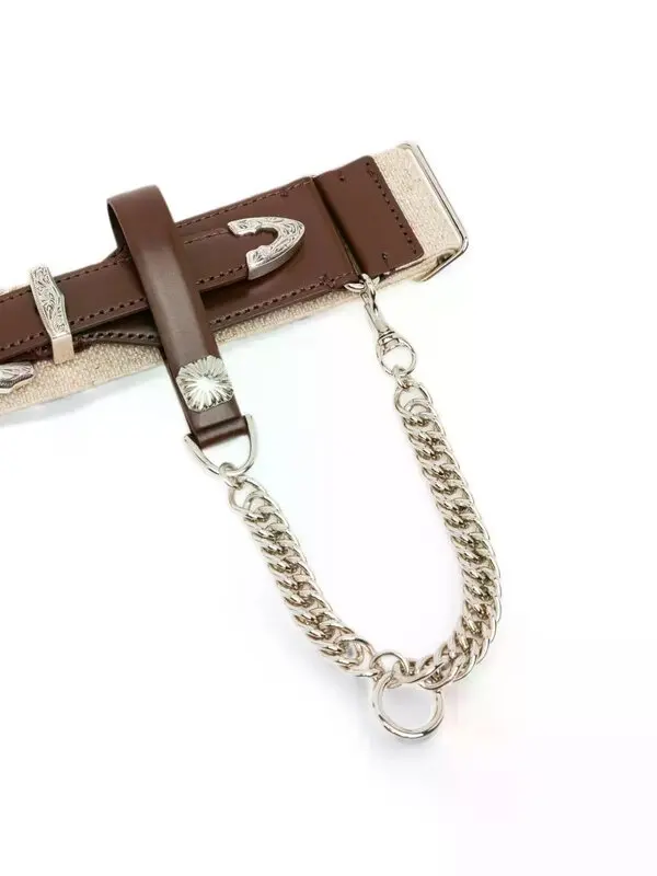 Toga Leather Chain Belt