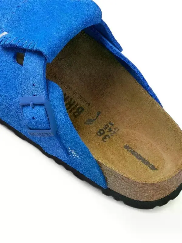 BIRKENSTOCK Adererror Boston Suede Buckle-fastening Mules