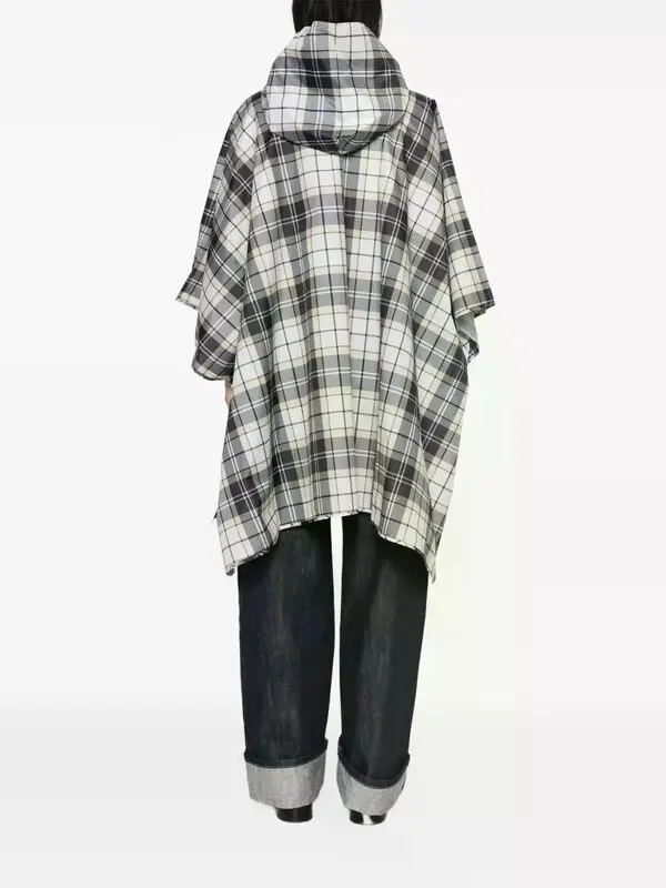 Barbour Tartan-print Hooded Poncho