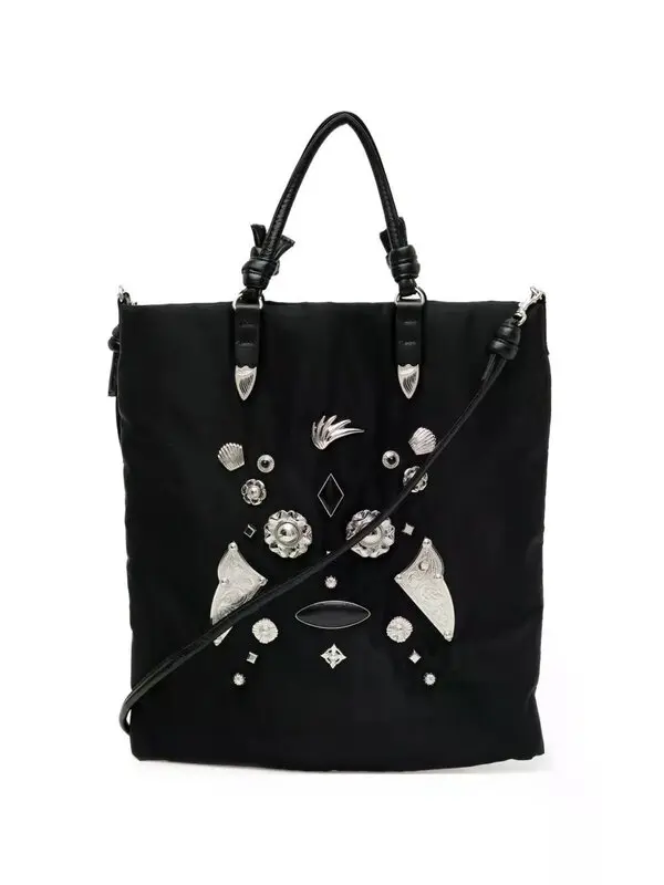 Toga Embellished Shoulder Bag - Black