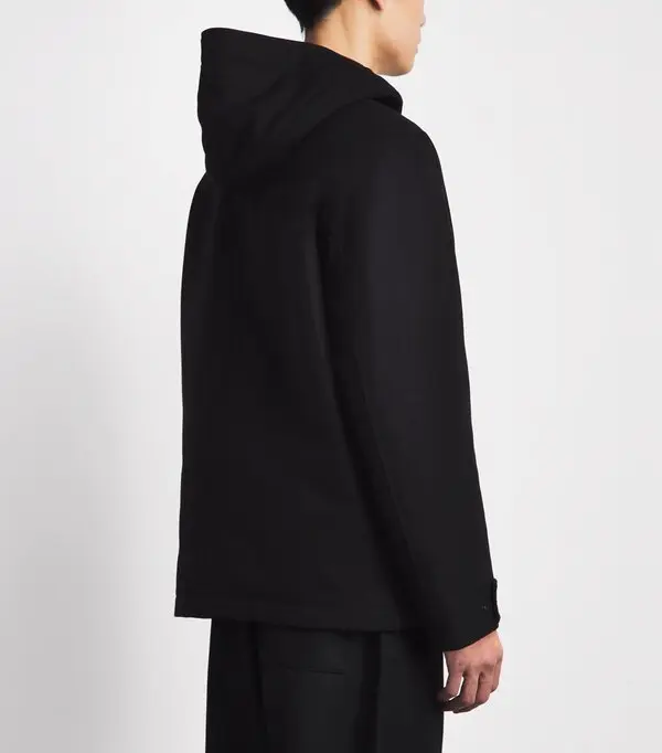 Stone Island Ghost Piece Virgin Wool-blend Short Parka