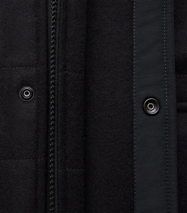 Stone Island Ghost Piece Virgin Wool-blend Short Parka