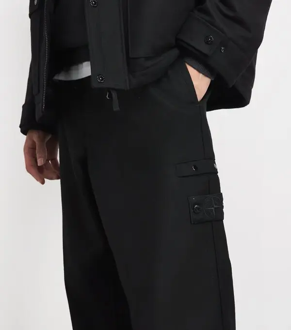 Stone Island Ghost Piece Wool-blend Cuffed Trousers