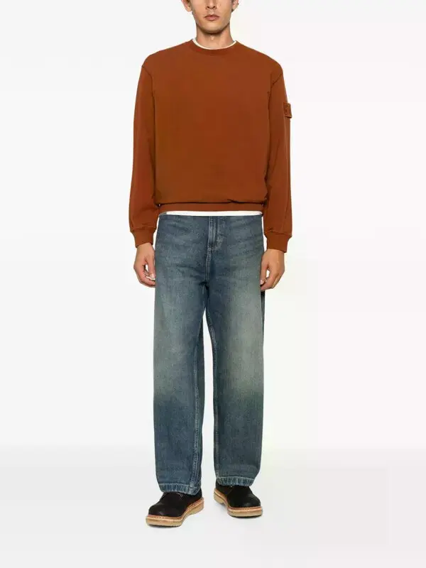 Stone Island Ghost Logo-patch Sweatshirt - Brown