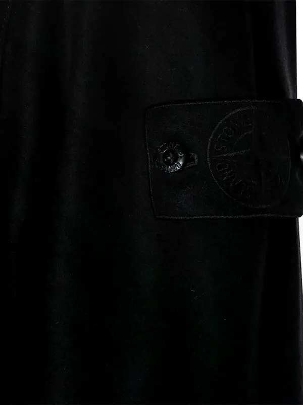 Stone Island Logo-patch Button-up Wool Shirt