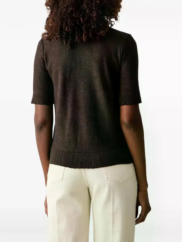 TWINSET Flower-embellished Short-sleeve Polo Shirt