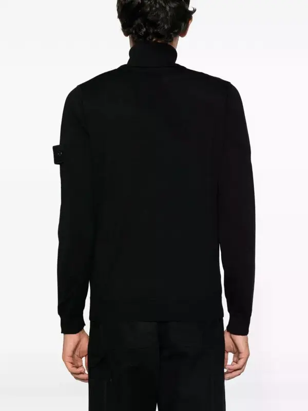 Stone Island Ghost Logo-patch Roll-neck Sweater