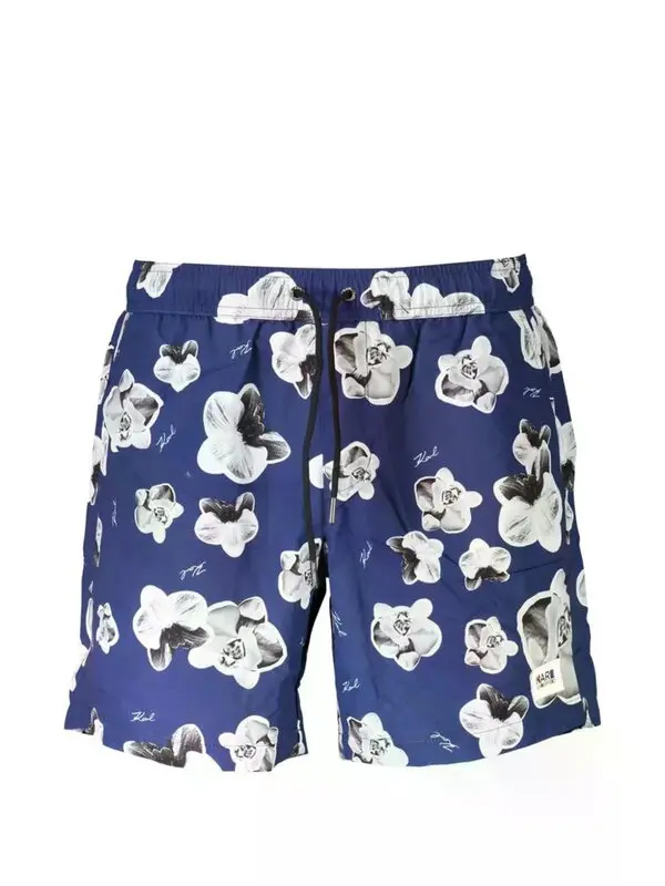 Karl Lagerfeld Floral-print Swim Shorts