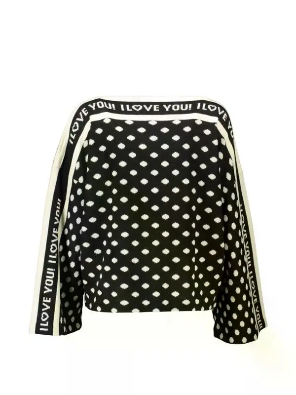 BLUGIRL Floral-print Polka Dot Sweater