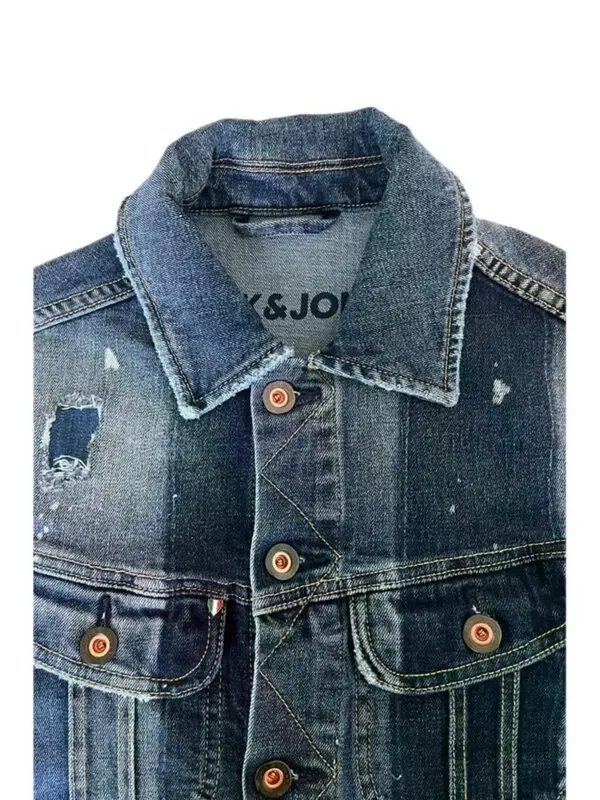 R.D.D. BY JACK JONES Distressed Panelled Denim Jacket